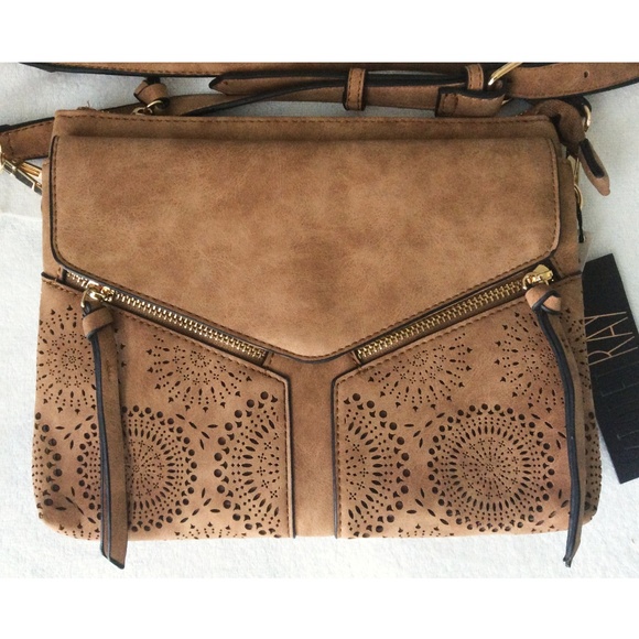 Violet Ray | Bags | Violet Ray Cognac Crossbody Bag | Poshmark